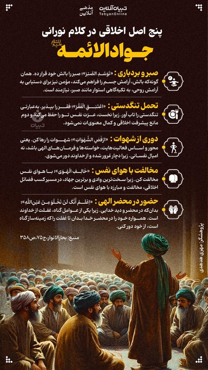 پنج اصل اخلاقی در کلام نورانی جواد الائمه علیه‌السلام